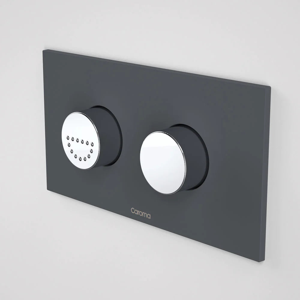 Invisi Series II® Round Dual Flush Plate & Raised Care Buttons (Plasti