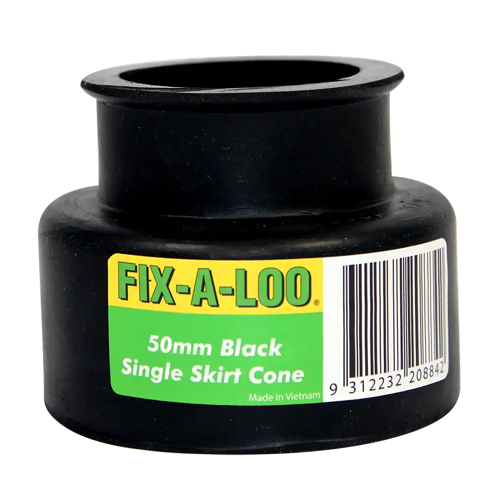Flush Cone Single Skirt Black 50mm