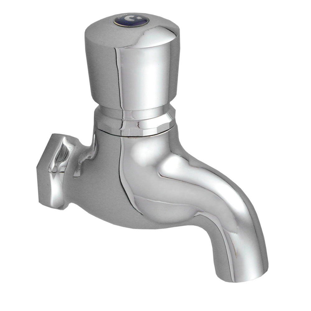 Ezy-Push® Chrome Plated Brass Push Button Standard Bib Tap - Cold