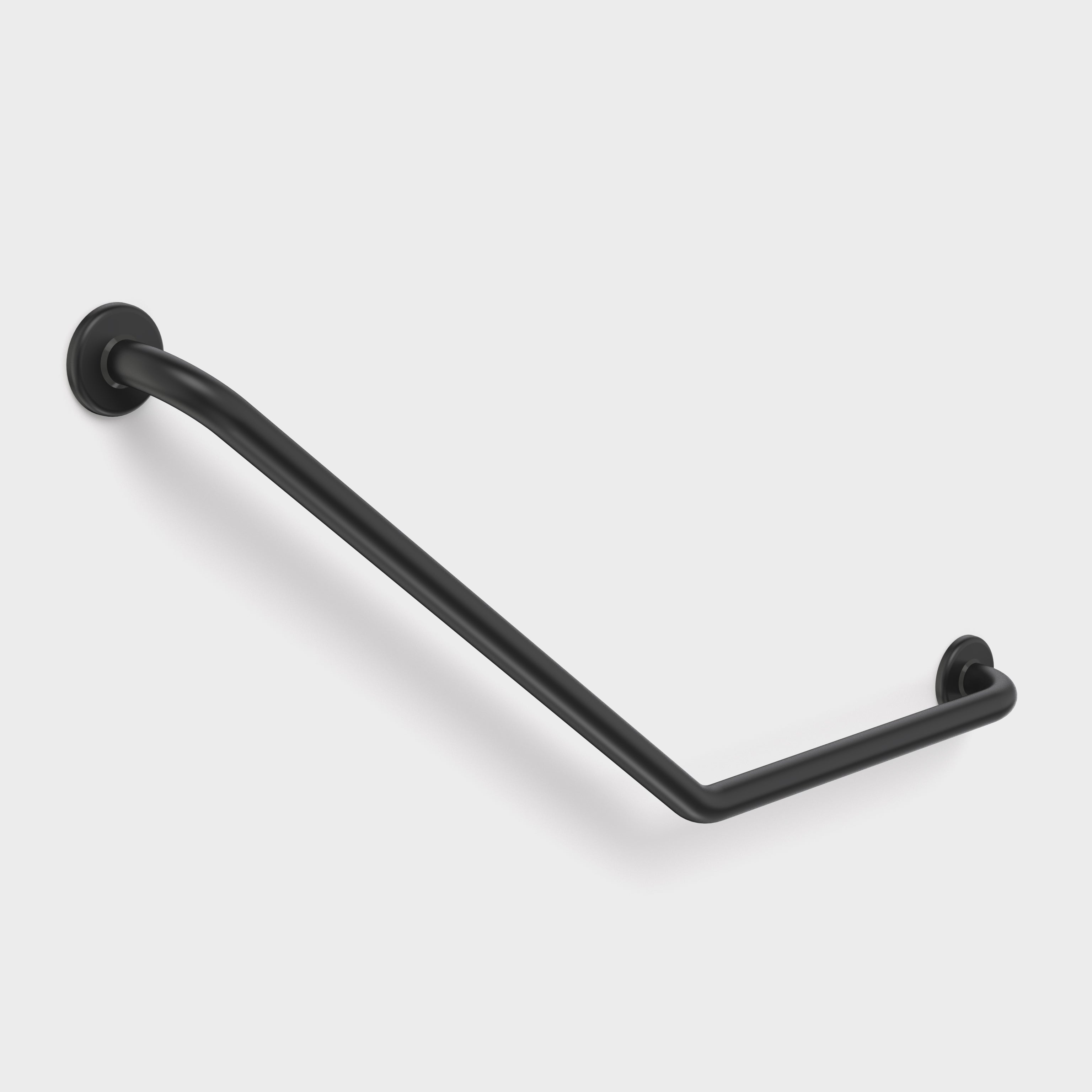 Care Support Grab Rail - 140 Degree Angled 450x700 RH - Matte Black