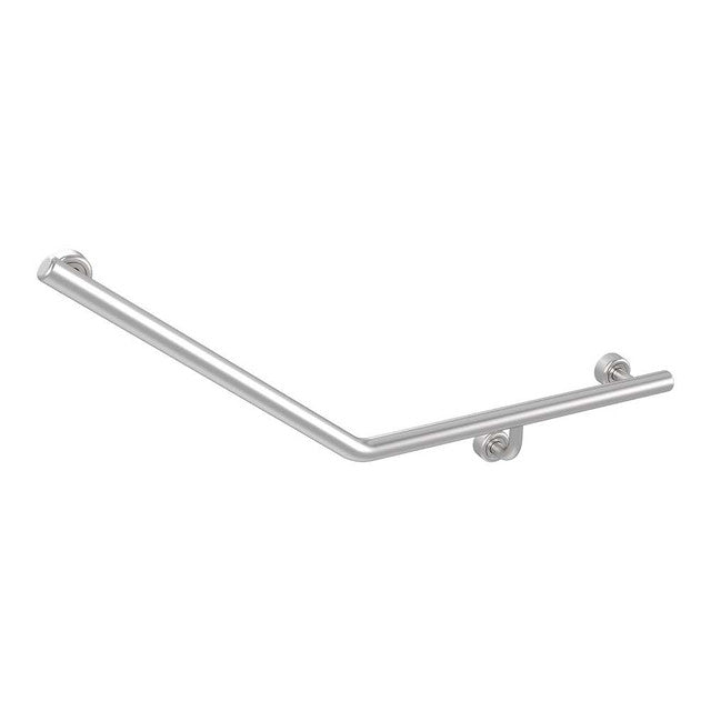 Linear 40° Ambulant & Accessible Grab Rail 450mm x 450mm Brushed Stain