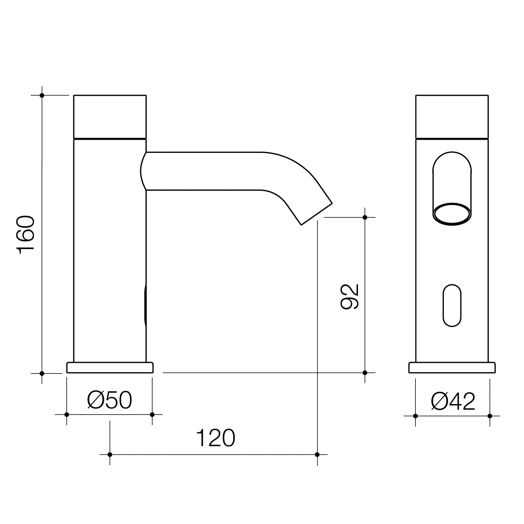 Liano II Sensor Hob Mounted Outlet Tap - Brushed Nickel
