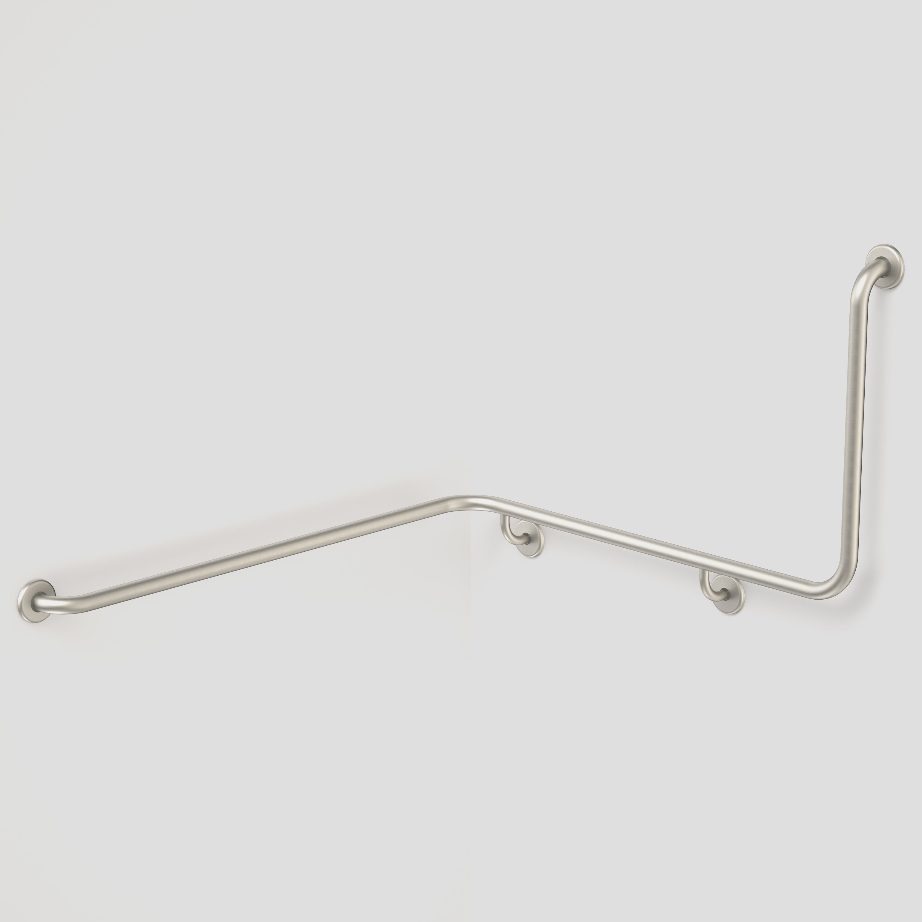 Care Support Grab Rail - 90 Degree Angled 1110x1030x600 LH - Brushed N