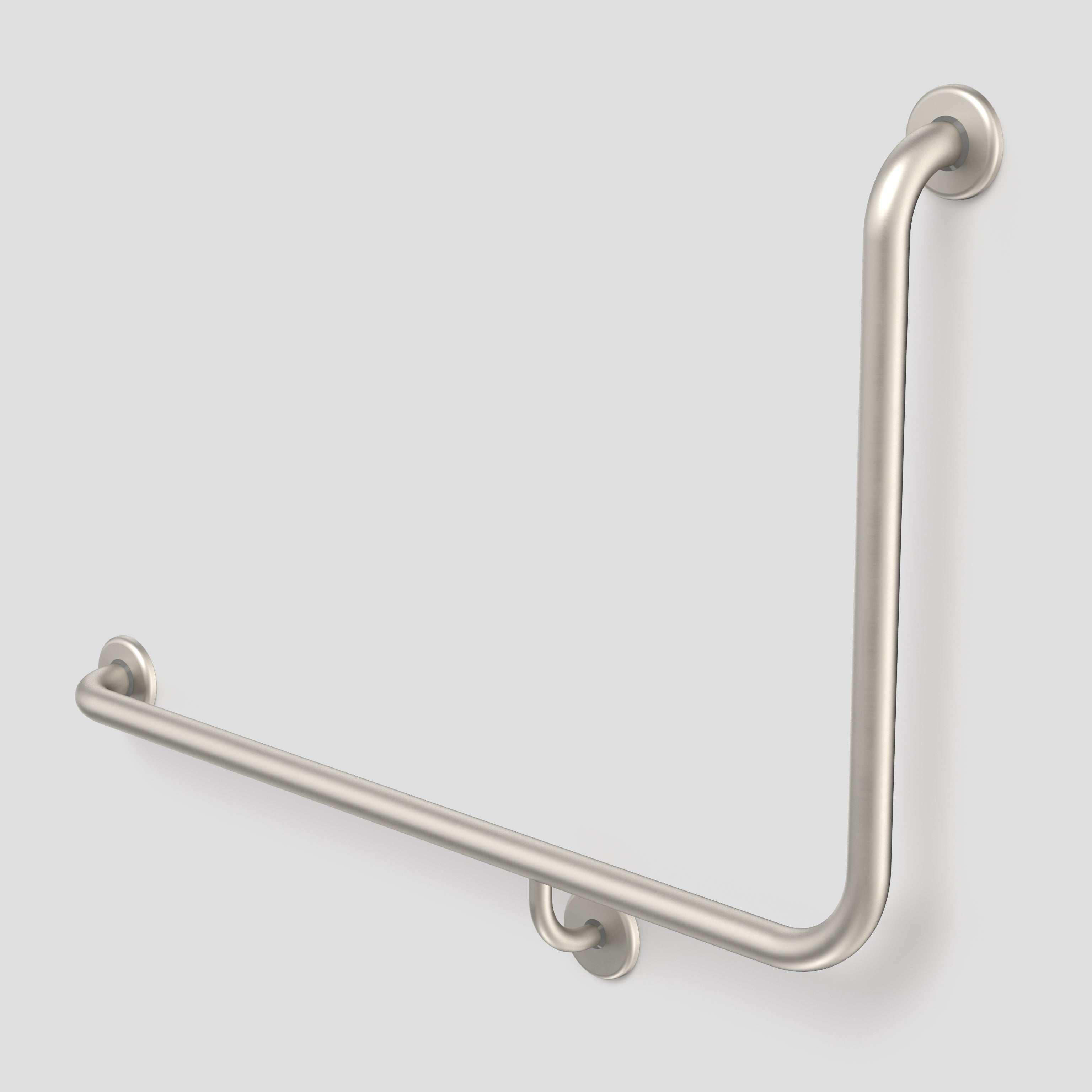 Care Support Grab Rail - 90 Degree Angled 960x600 RH - Brushed Nickel
