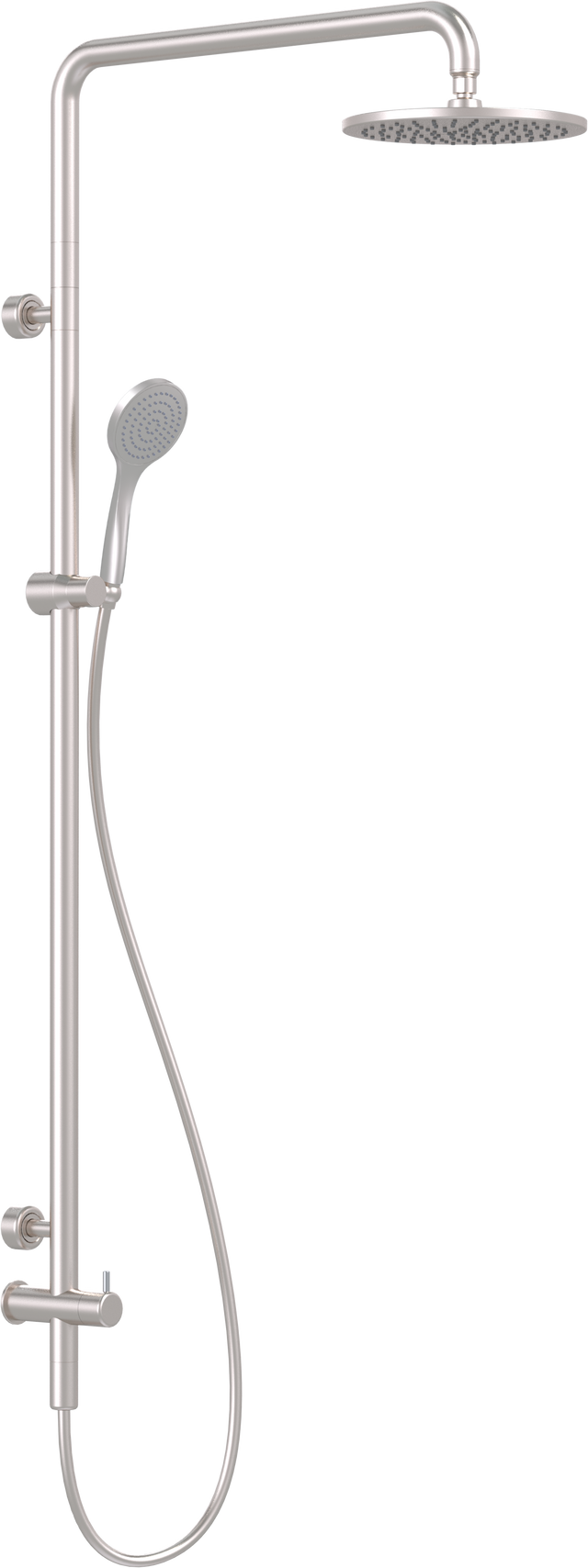 Linear Twin Waters™ - Bottom Inlet Brushed Nickel Streamjet™ 650mm