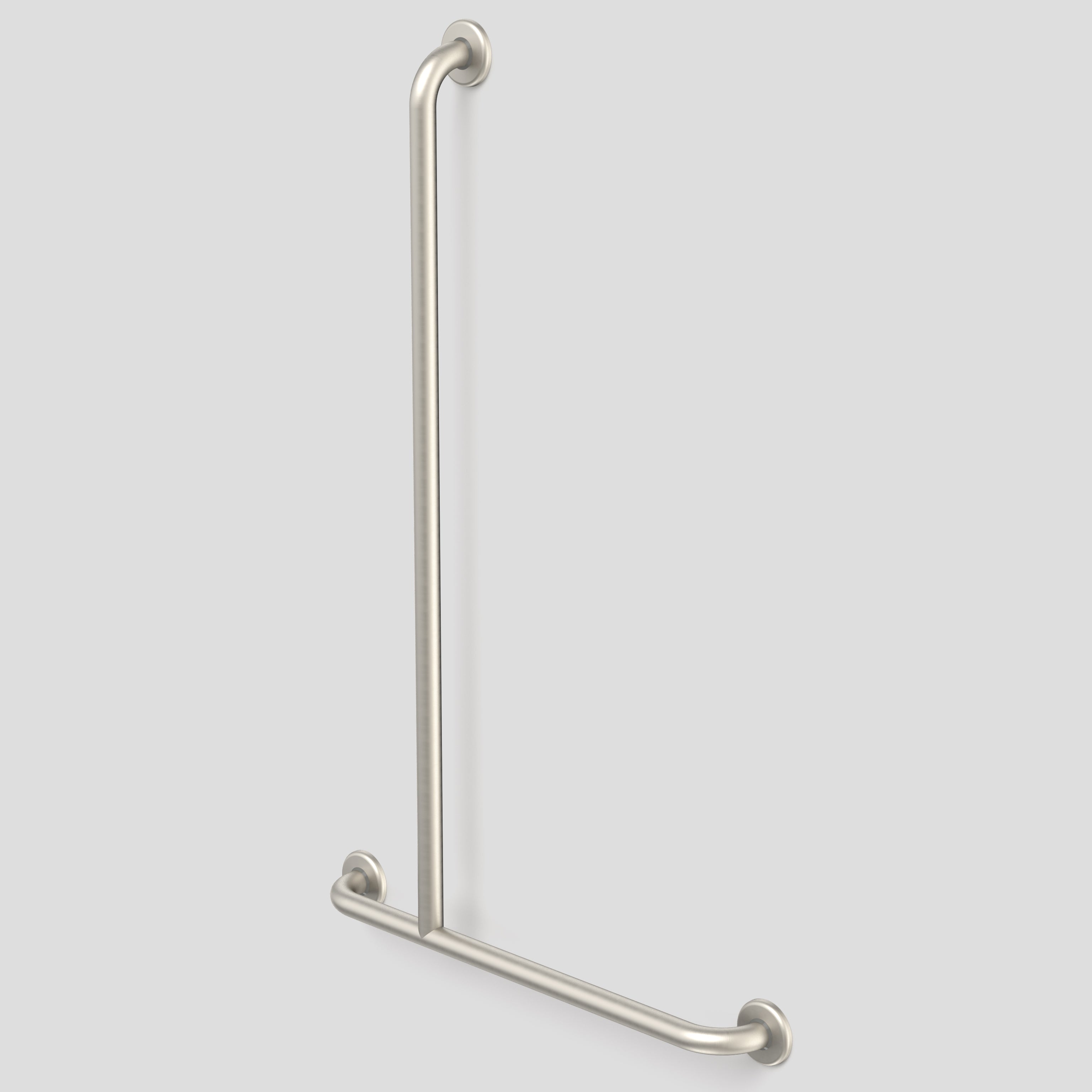 Care Support Grab Rail - 1100x700 LH T-Bar - Brushed Nickel