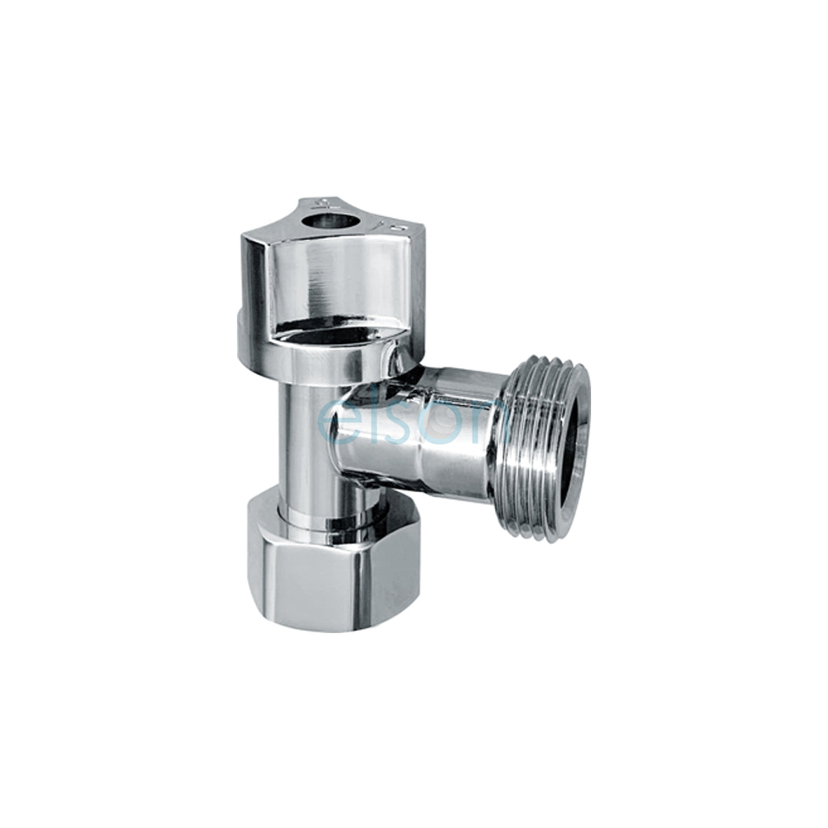 WASHING MACHINE STOP 1/4 TURN W/NRV 3/4″ CHROME LOOSE NUT