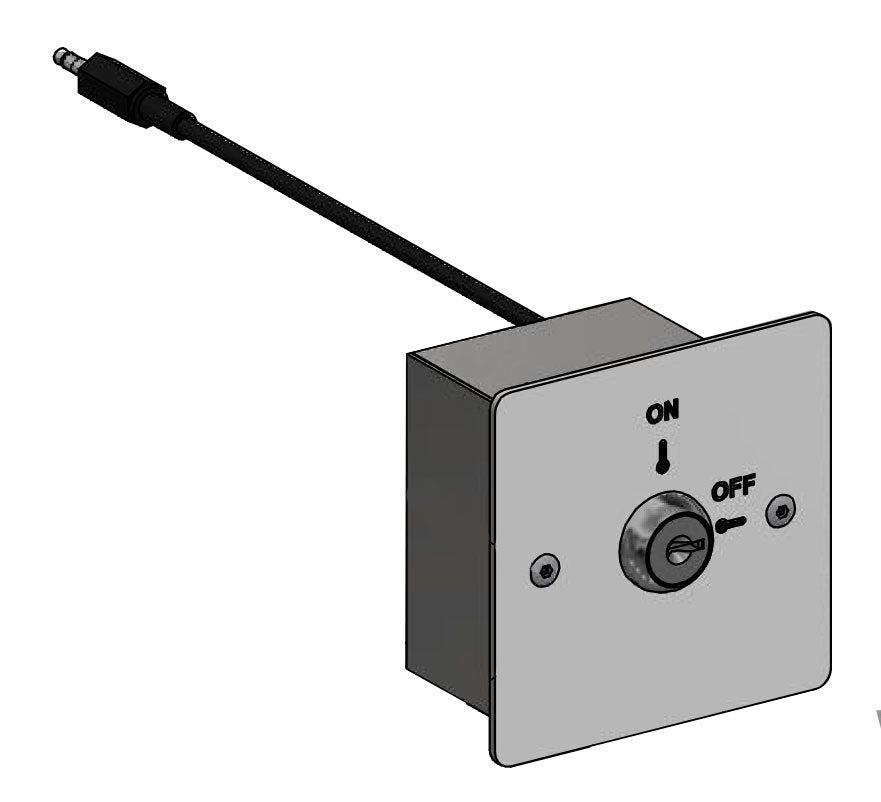 Wallgate Lockout Key Switch Plate for Use with WDC Controllers