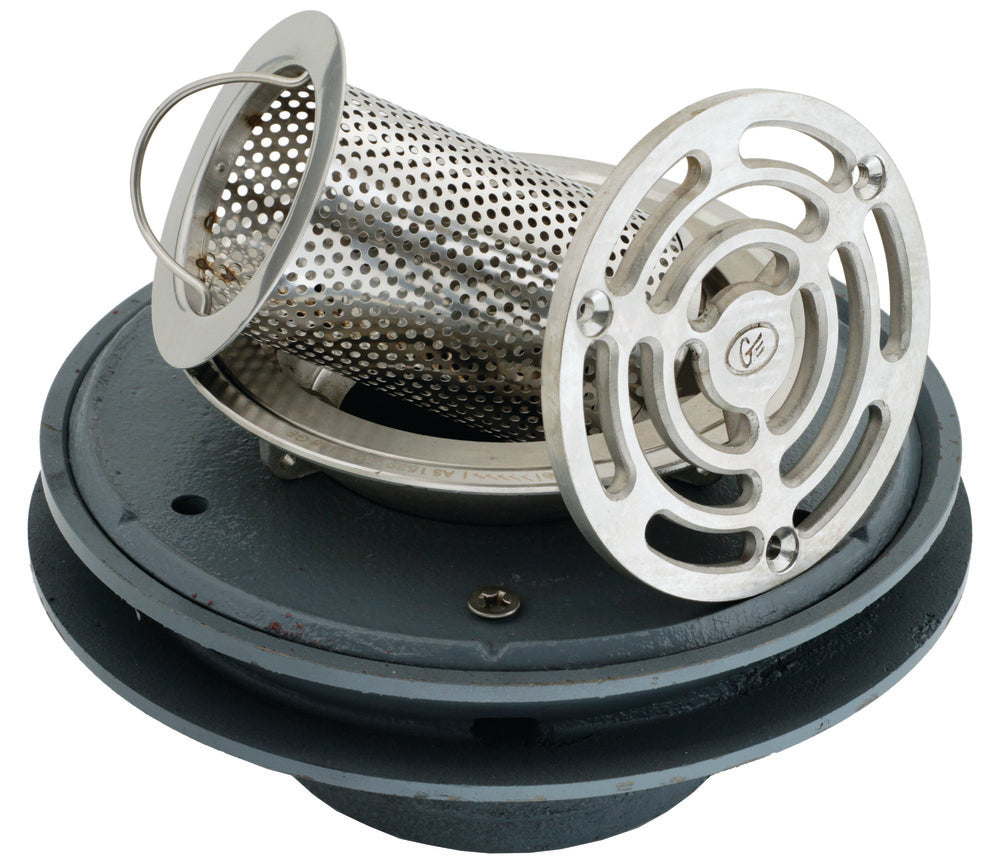 Bucket Floor Trap Combo - DI 100PVC with Stainless Steel Vinyl Grate 1