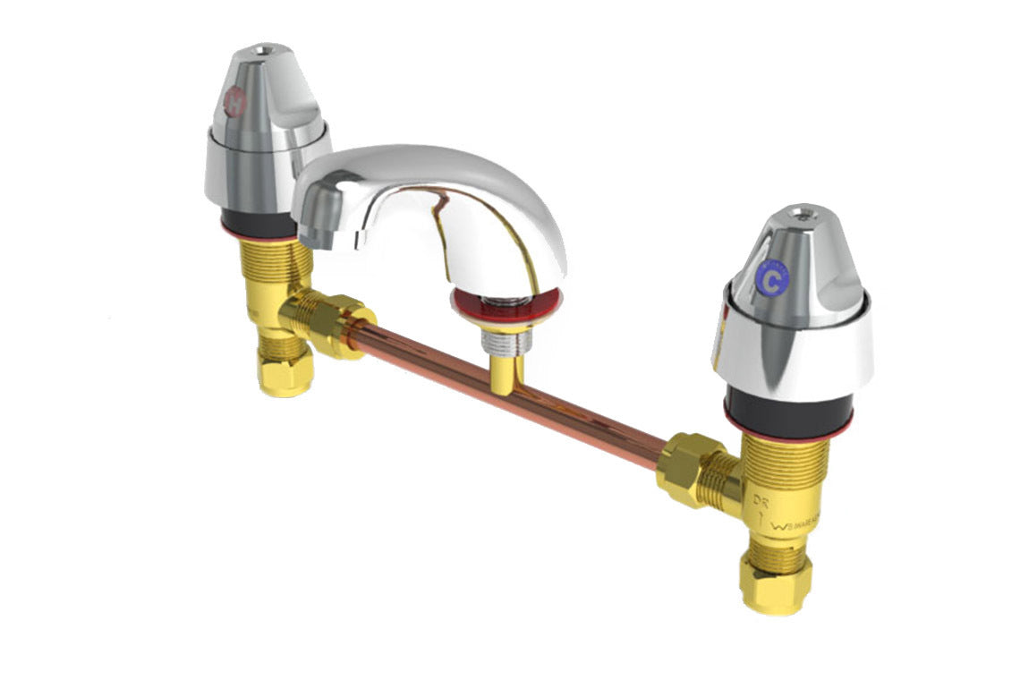 Detention Hot & Cold Basin Set with SP003 Fixed Spout – Standard Breac