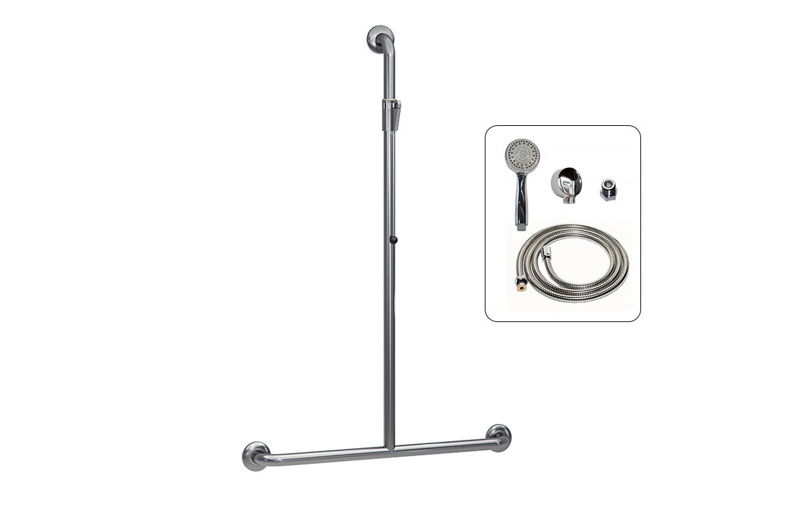 Wellbeing Centre T-Shaped Grab Rail Shower Kit
