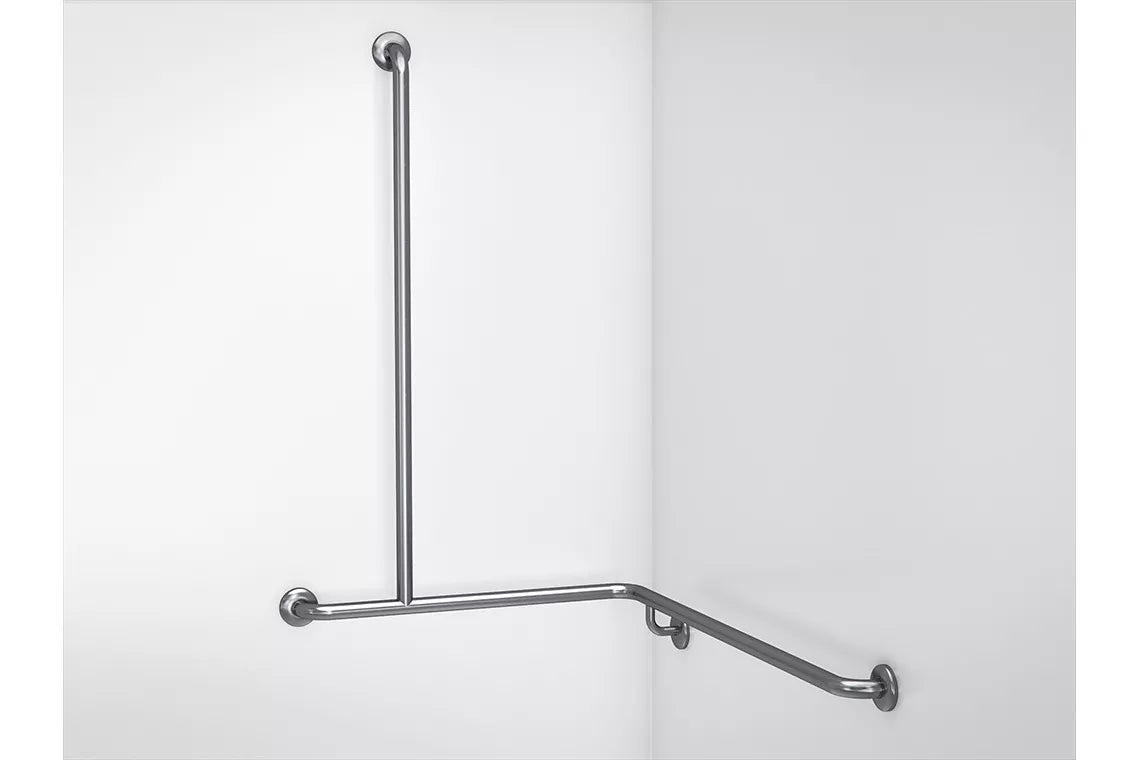 Wellbeing Shower T-Shaped Corner Rail – Left Hand
