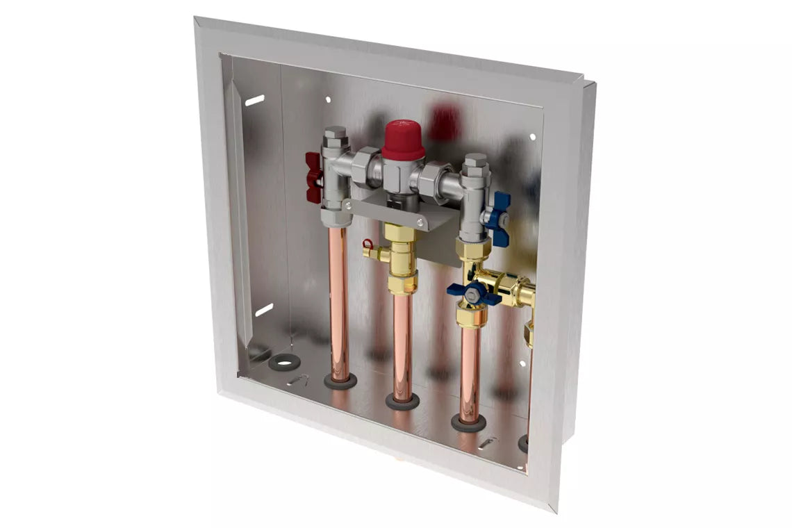 Aquablend 1500 TMV – Lift Lever Thermal Flush -350×350 SS cabinet – HW