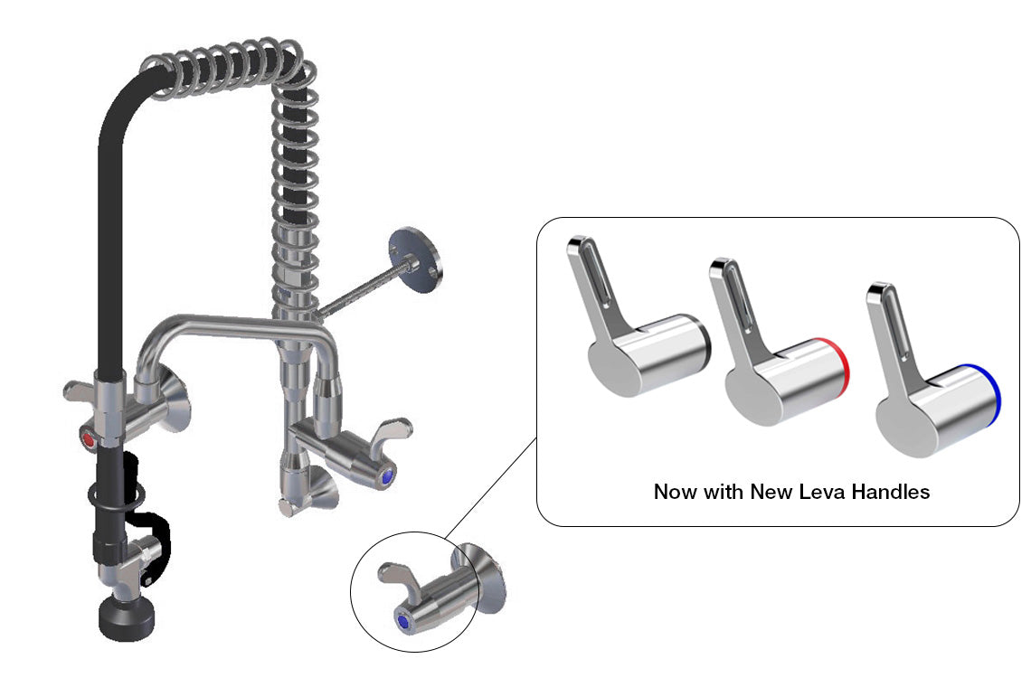 Food Service Pre Rinse Wall Assembly with Concealed Mixer Assembly – C