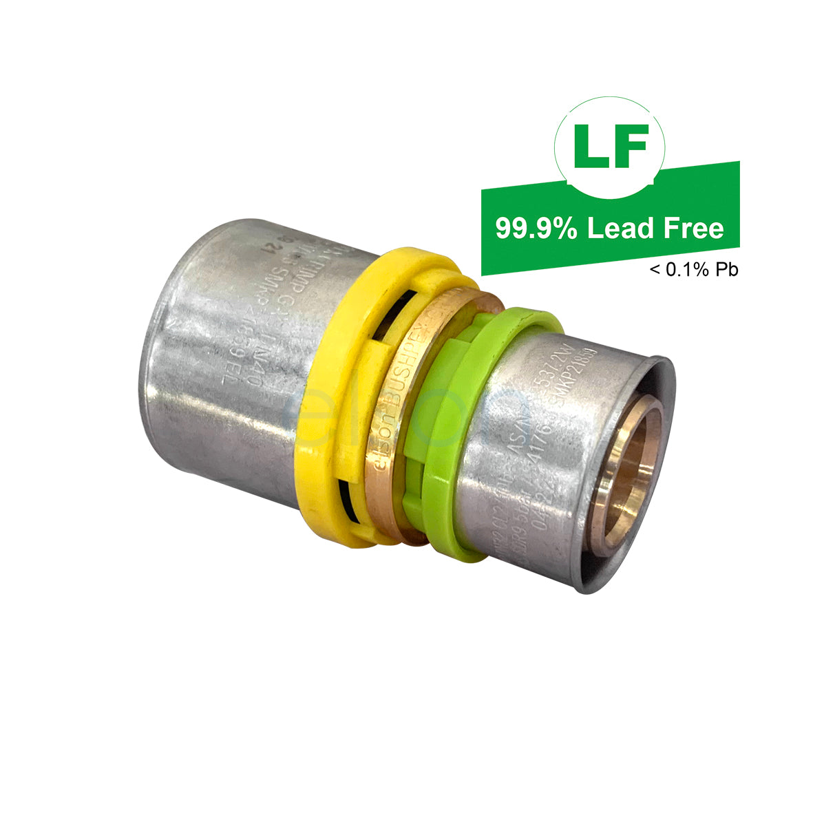 ADAPTOR LF DR BRASS BUSHPEX CRIMP GAS 40mm x EPS LF CRIMP GAS 32mm