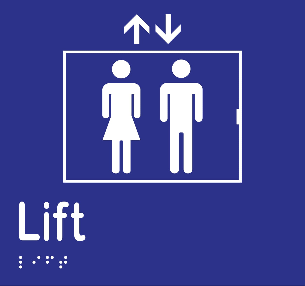 Lift Braille Sign