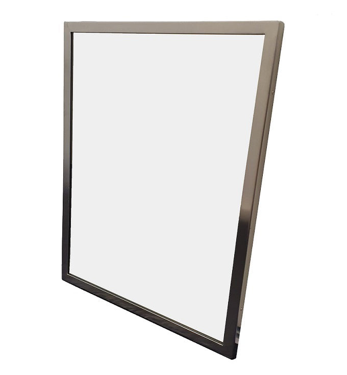 600mmW x 1000mmH Framed Mirror in Satin Stainless Steel