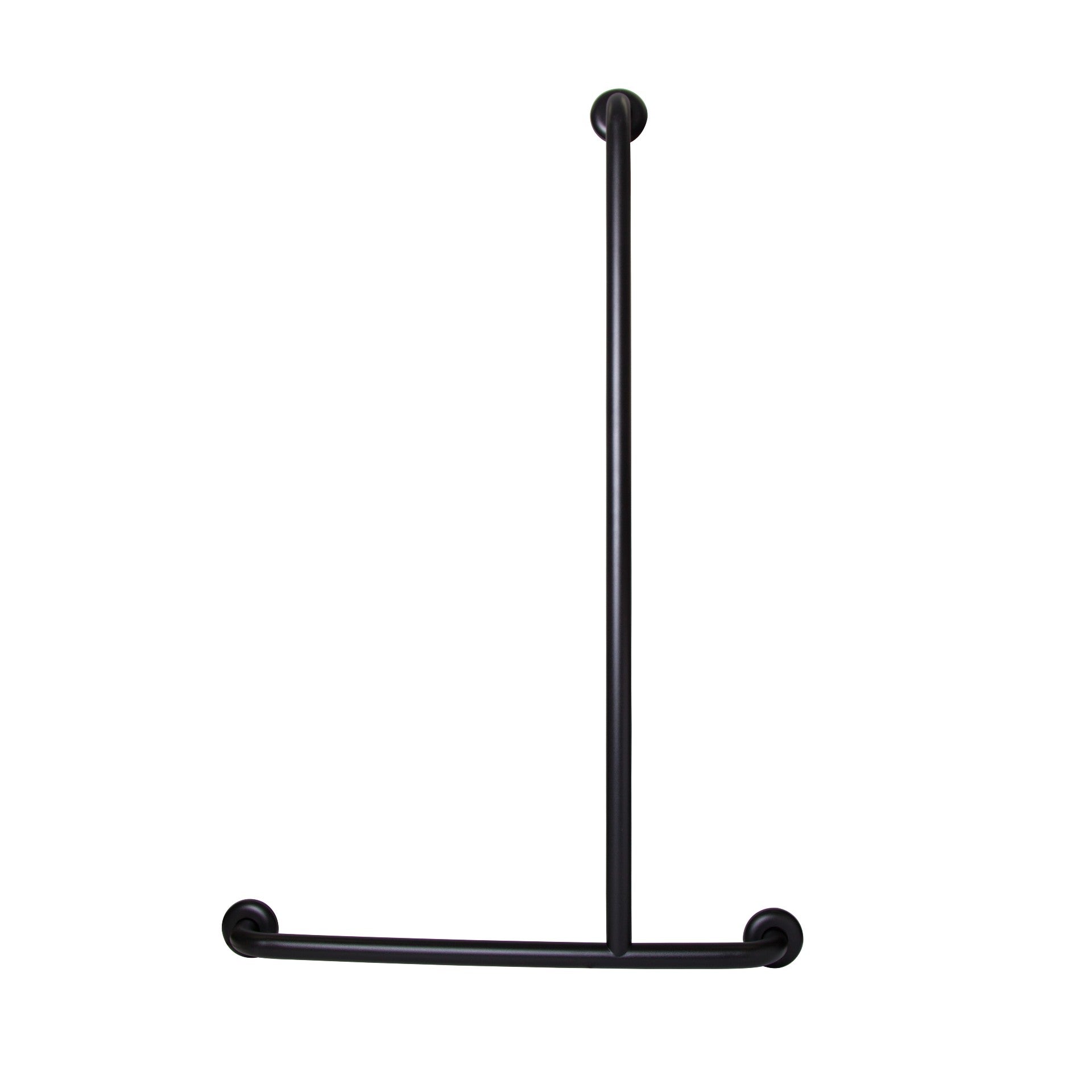 1100mm x700 mm Offset Flush Mount Shower Grab Rail RH in Designer Blac