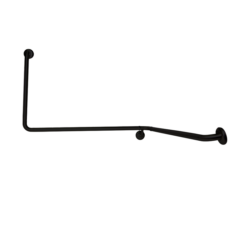 90° Flush Mount Wrap Around Grab Rail Modular 1100x1025x600mm RH in De
