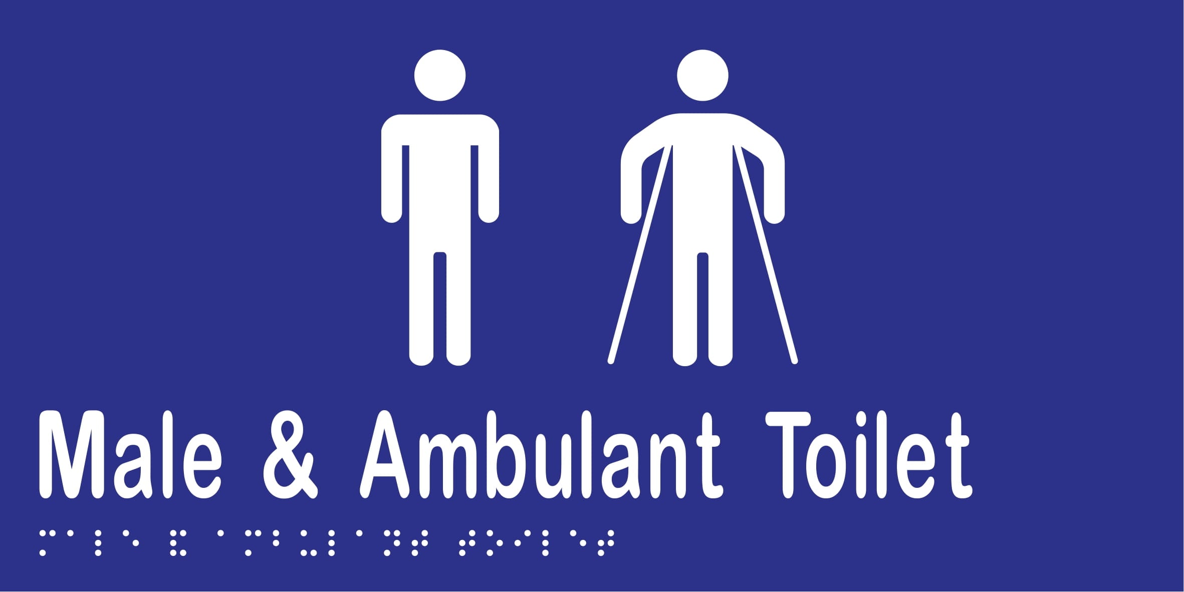 Male & Ambulant Toilet Braille 300mmW x 150mmH