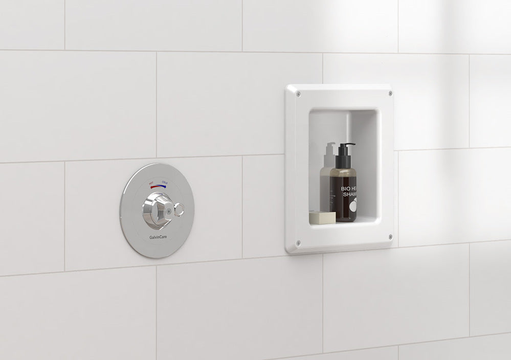 Wallgate Anti-Ligature, A/V Recessed Toilet Roll Holder Solid Surface