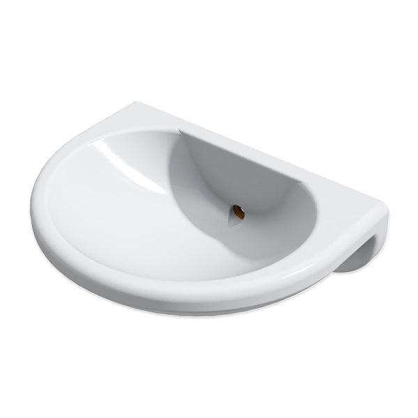 Wallgate Anti-Vandal Solid Surface Wash Basin, Back to Wall Waste - Co
