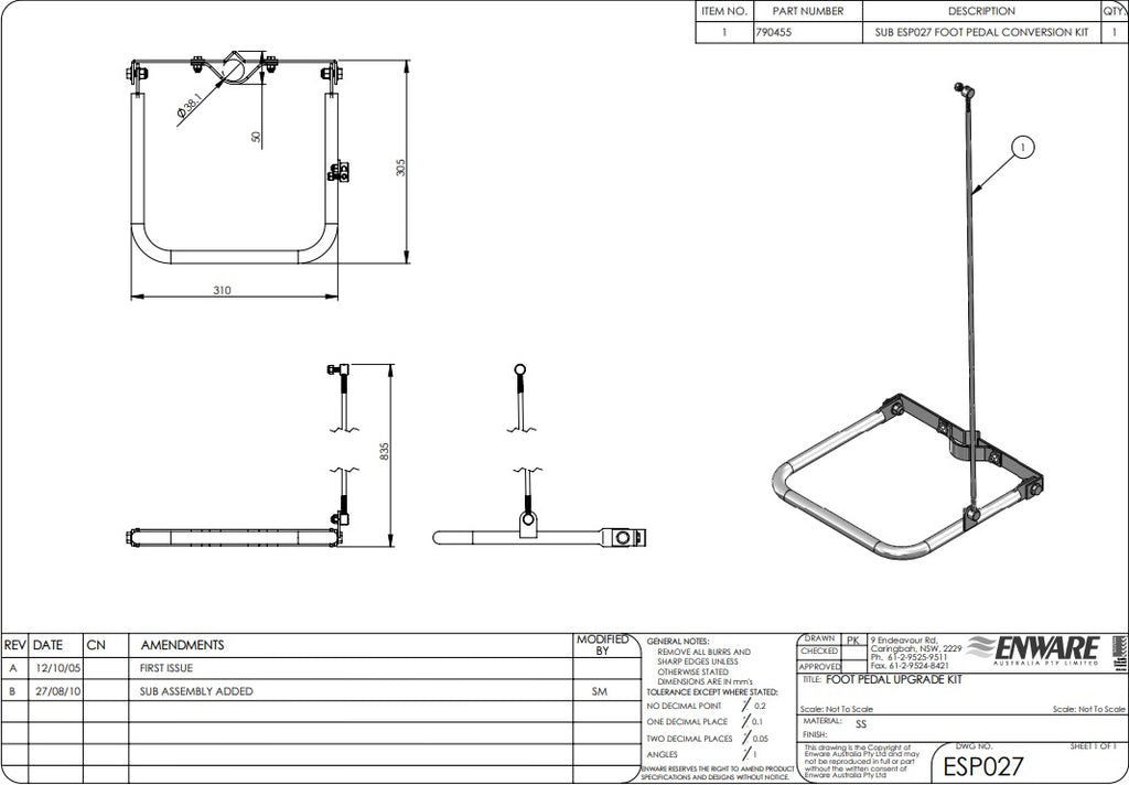 Foot Pedal Conversion Kit – Eye and Eye/Face Wash