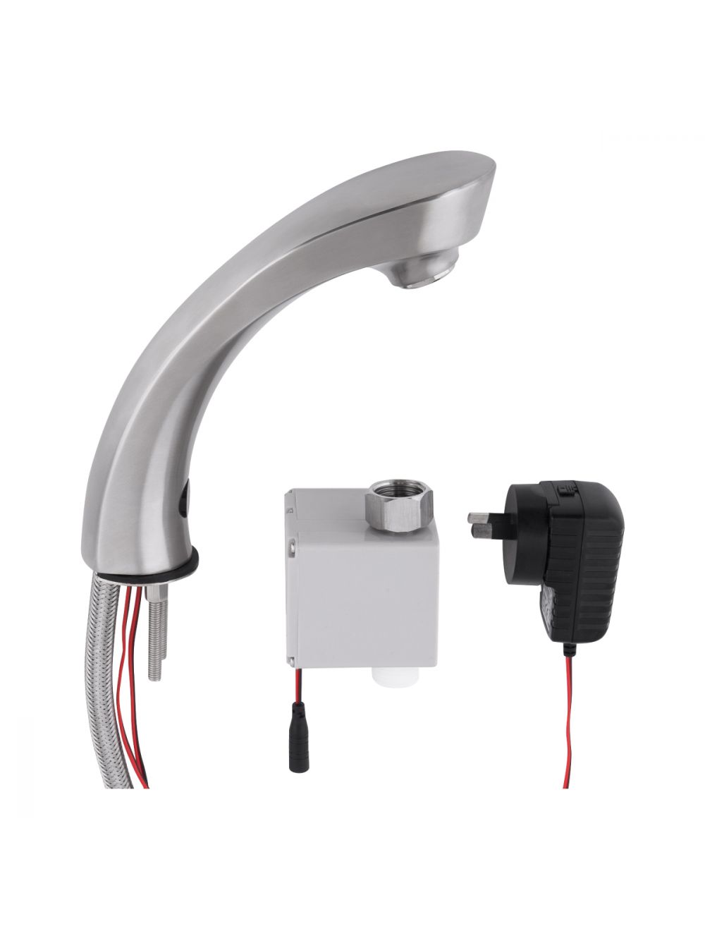 Stainless Steel Hob Mounted Infrared Sensor Tap Battery Powered